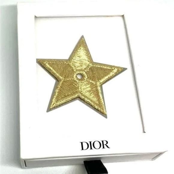 Dior | Jewelry | Dior Gold Star Embroidery Emblem | Poshmark